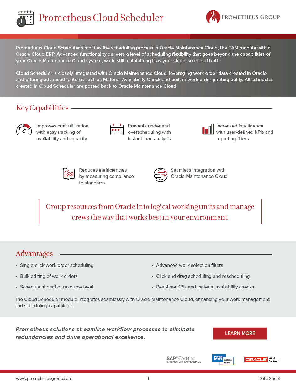 Prometheus Cloud Scheduler | Prometheus Group